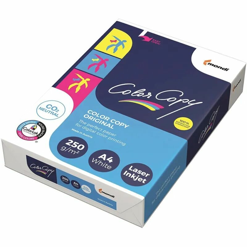 Бумага для цветной лазерной печати Color Copy (А4, 250 г/кв. м, 125 листов)