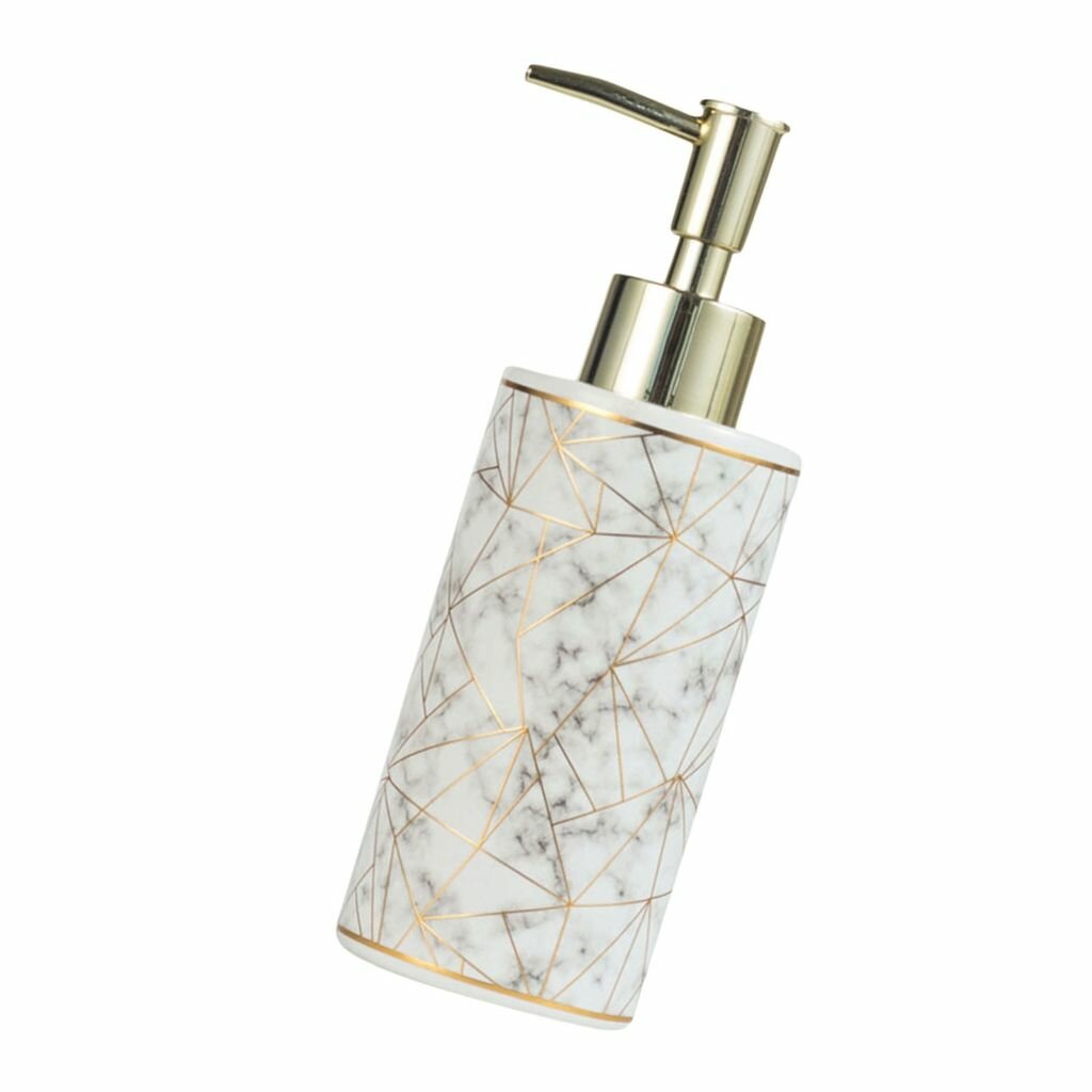 Керамическая бутылка с мраморным узором, Белый