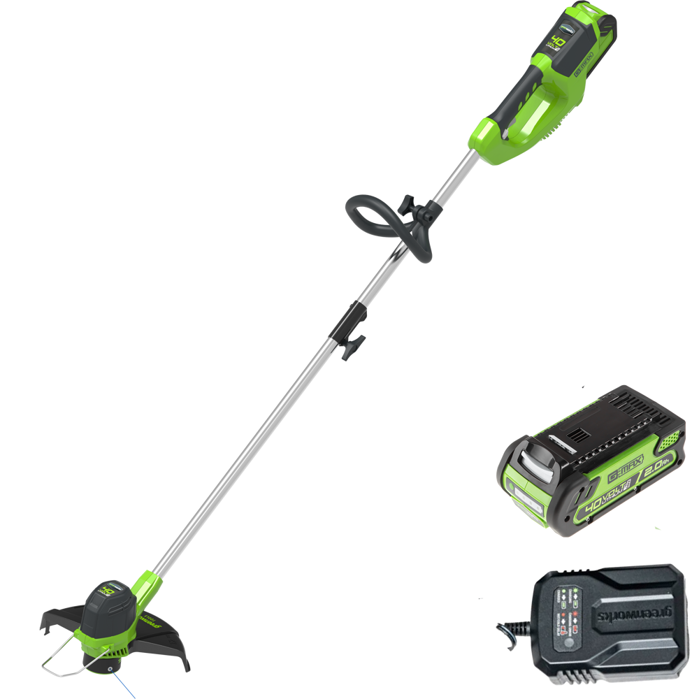 Гринворкс G40LTK2 триммер аккумуляторный 40В 1x2Ач АКБ и ЗУ входит в комплект