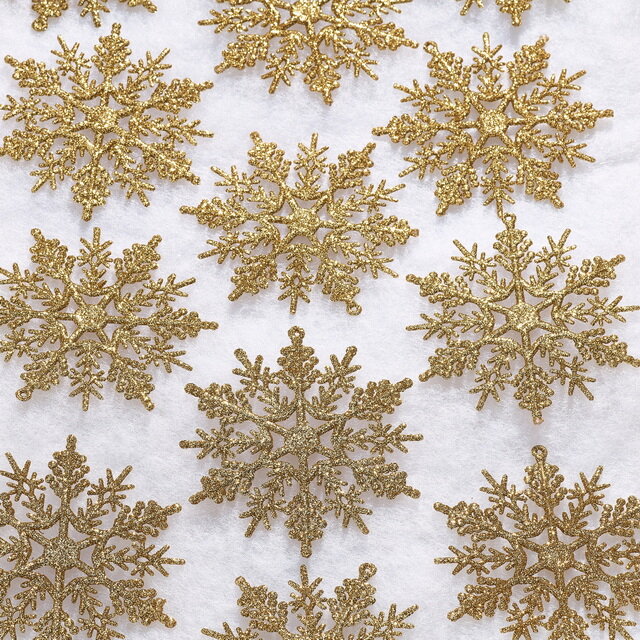 Елочная игрушка Снежинка - Symphony 10 см золотая, 12 шт, Winter Deco, 1001157