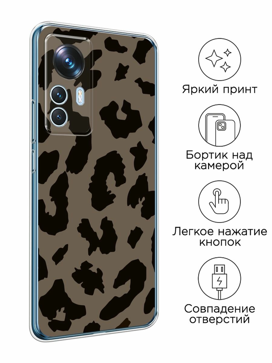 Чехол на Xiaomi 12T/12T Pro / Сяоми 12T/12T Про с принтом "Леопардовые пятна паттерн 1" — фото 1