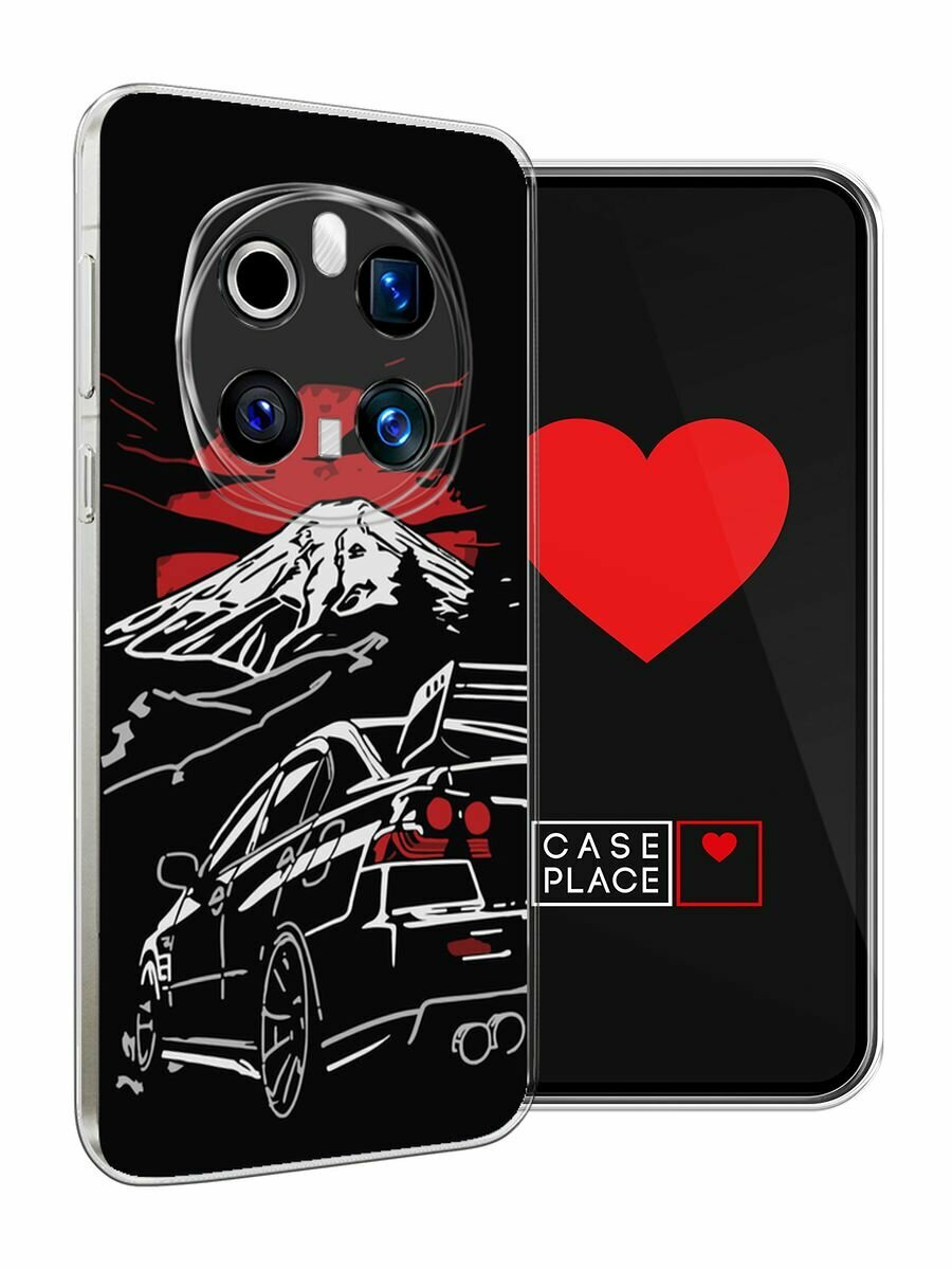 Чехол на Honor Magic 7 Pro / Хонор Мэджик 7 Про с принтом "Машина в горах JDM" — фото 1