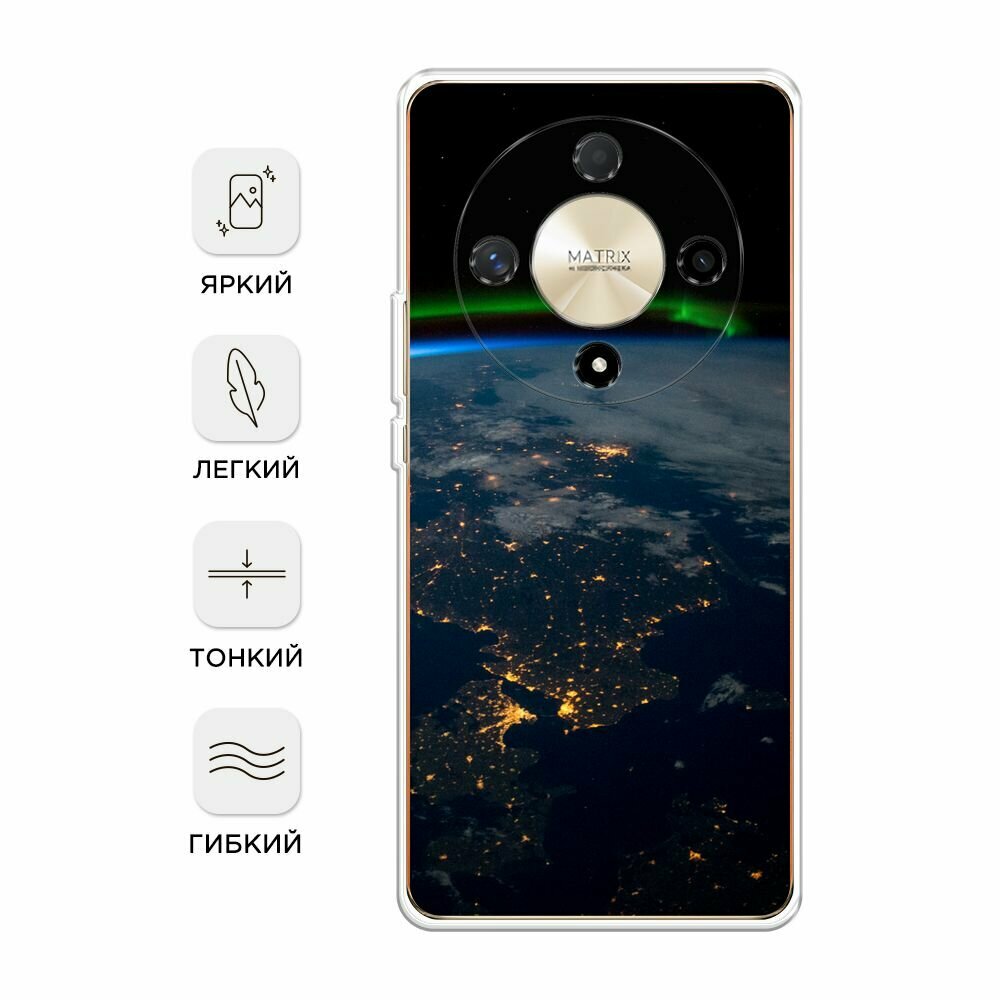 Силиконовый чехол на Honor X9b / Хонор X9B с принтом "Земля из космоса" — фото 1
