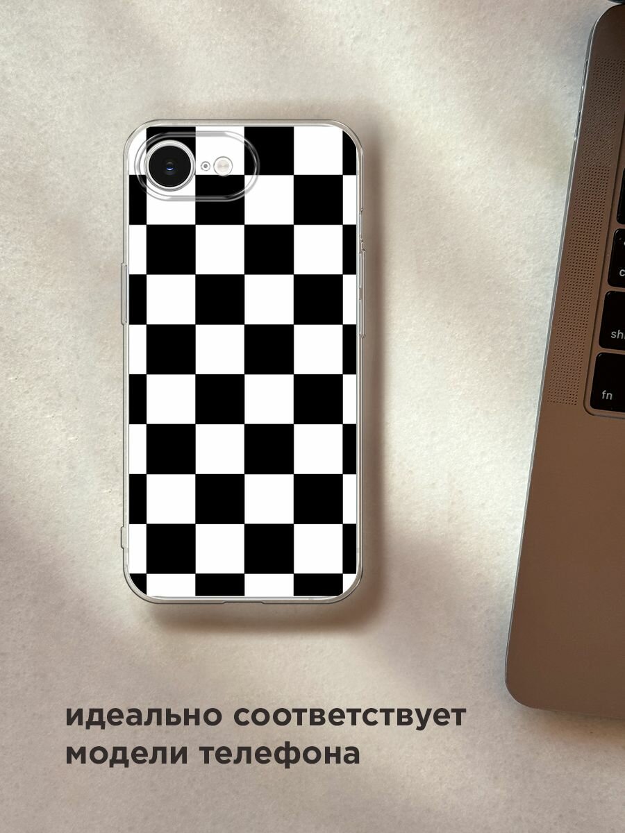 Чехол на Apple iPhone 16e/17e / Айфон 16е/17e с принтом "Шахматная доска" — фото 1