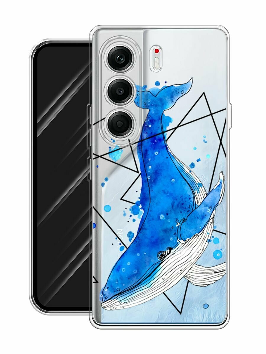 Чехол на Tecno Camon 40 Pro / Текно Камон 40 Про с принтом "Кит графика", прозрачный — фото 1