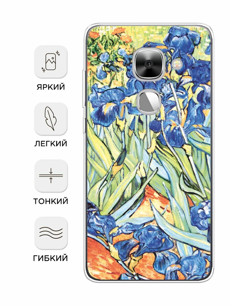 Чехол на LeEco Le 2/2 pro / Лееко Ле 2/2 про с принтом "Ирисы Ван Гог" — фото 1