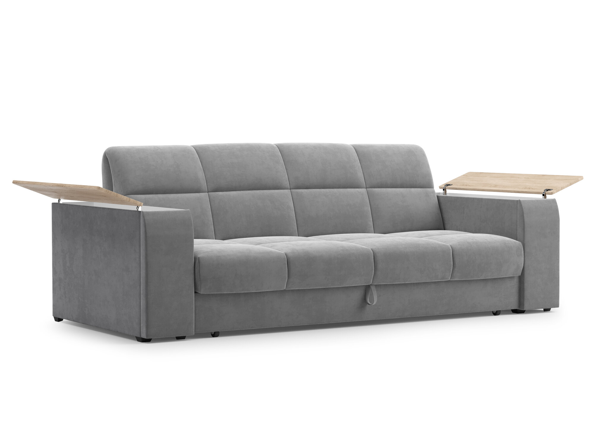 Диван-кровать Флай, аккордеон, ортопедическое основание на НПБ, подлокотники короб+короб, 140*200, съемный чехол, велюр.