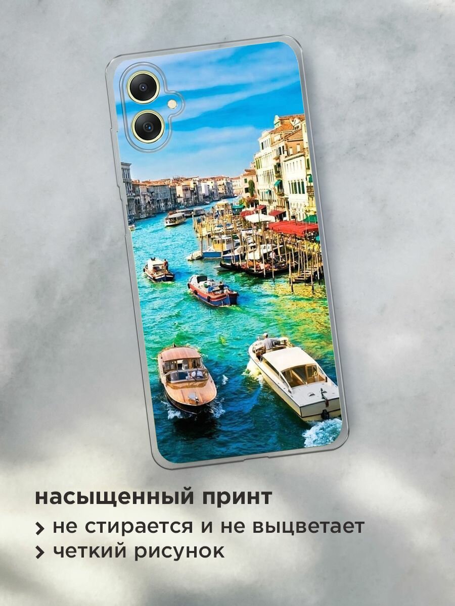 Чехол на Samsung Galaxy A06 / Самсунг Галакси А06 с принтом "Каналы Венеции" — фото 1