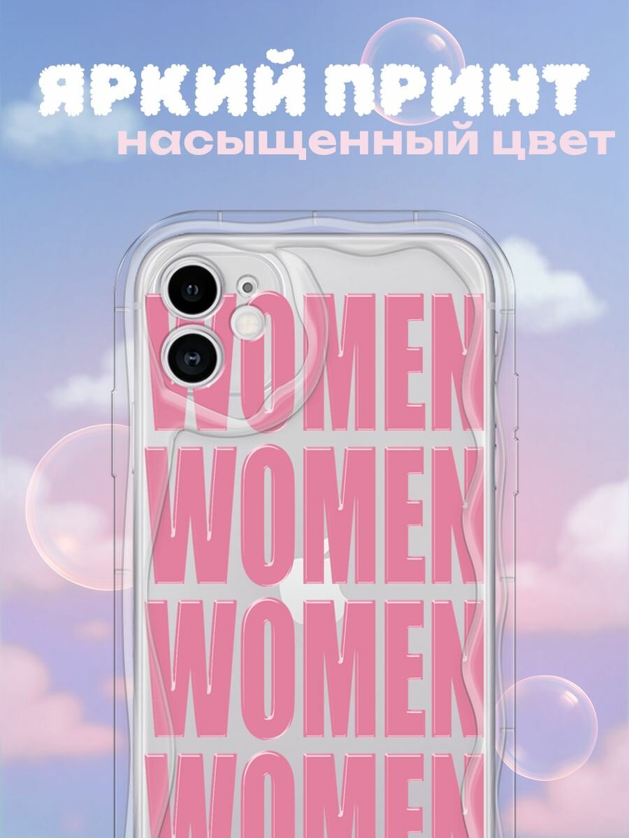 Чехол на Apple iPhone 11 / Айфон 11 с принтом WOMEN 2, прозрачный — фото 1