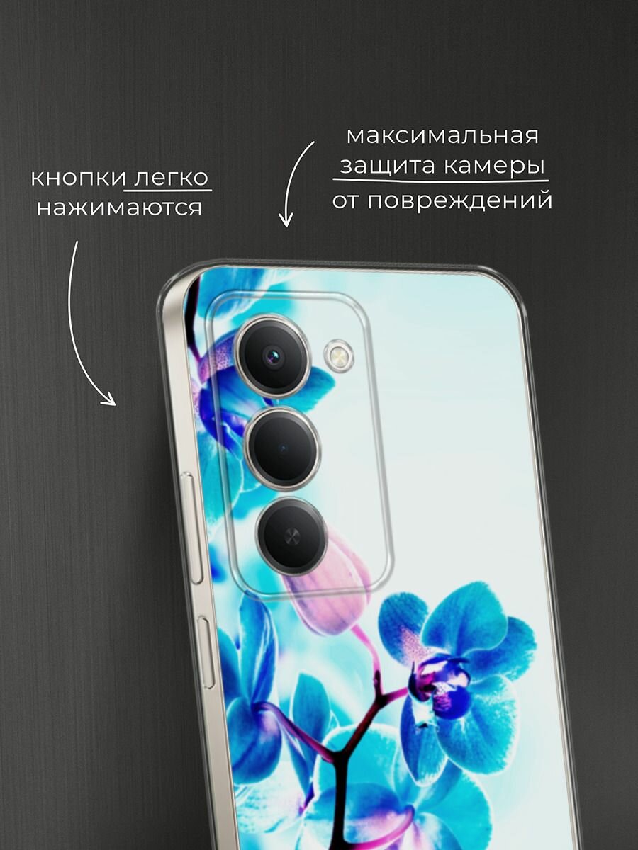 Чехол на Xiaomi Redmi 15 / Сяоми Редми 15 с принтом "Голубая орхидея" — фото 1