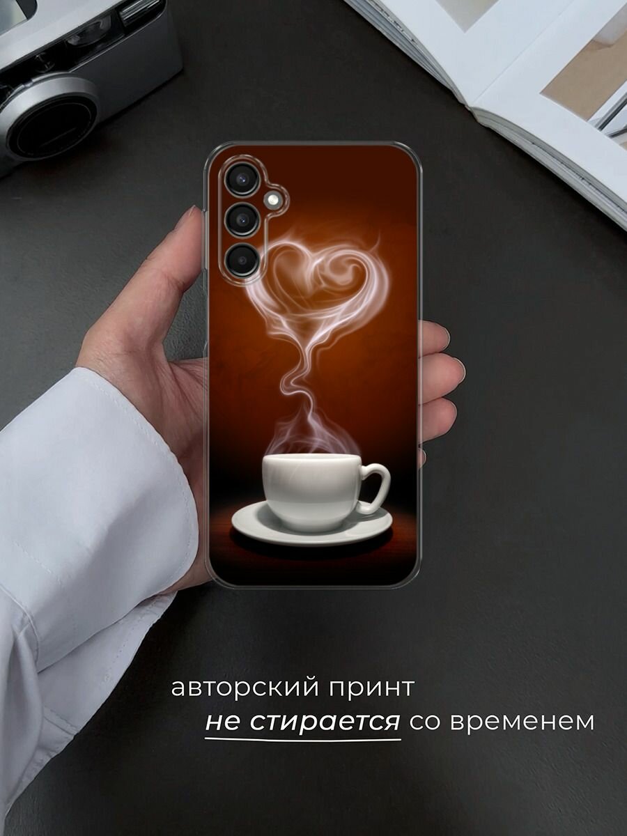 Чехол на Samsung Galaxy A24 / Самсунг Галакси A24 с принтом "Кофейная любовь" — фото 1