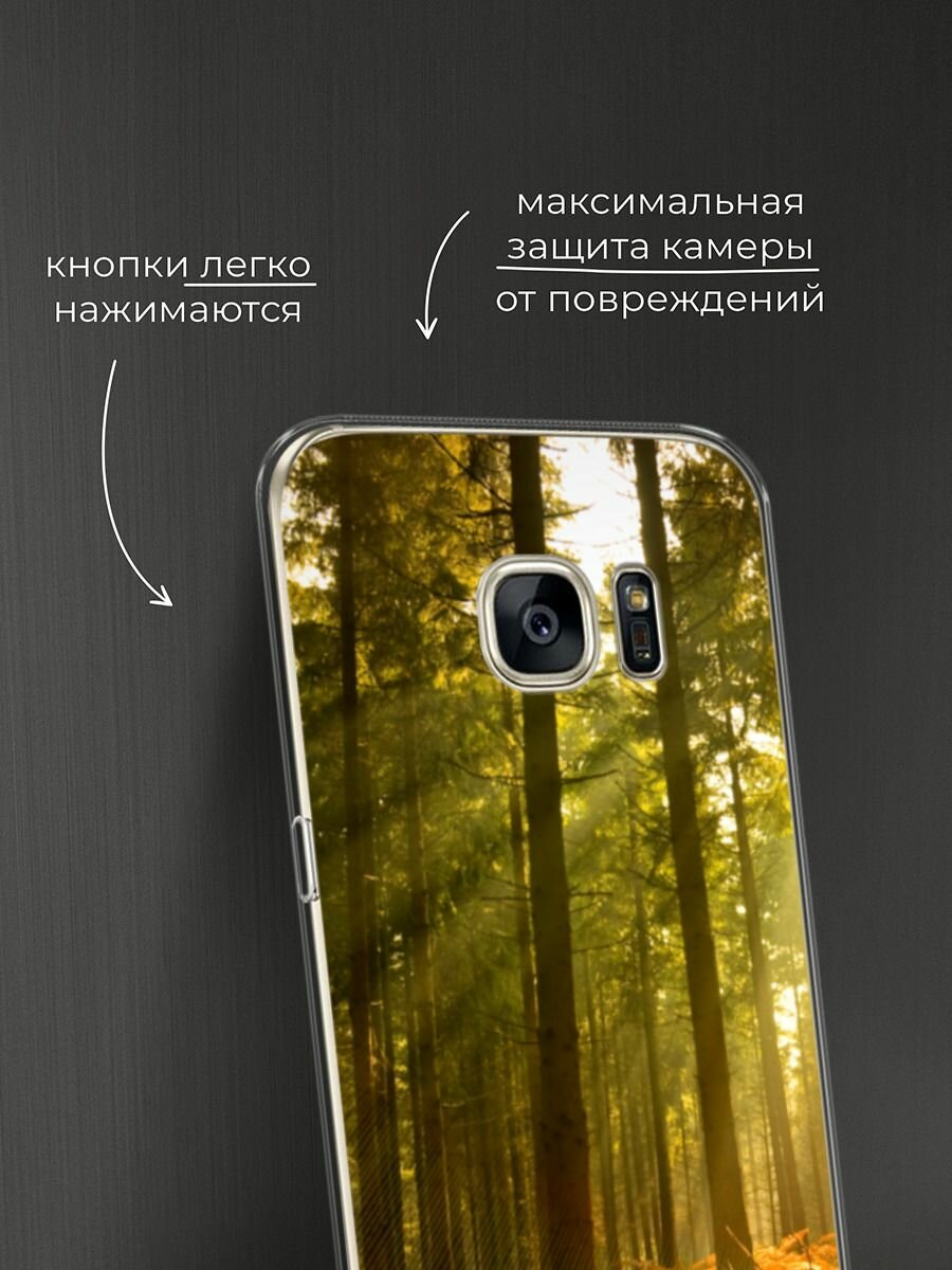 Чехол на Samsung Galaxy S7 / Самсунг Галакси С 7 с принтом "Лес 7" — фото 1