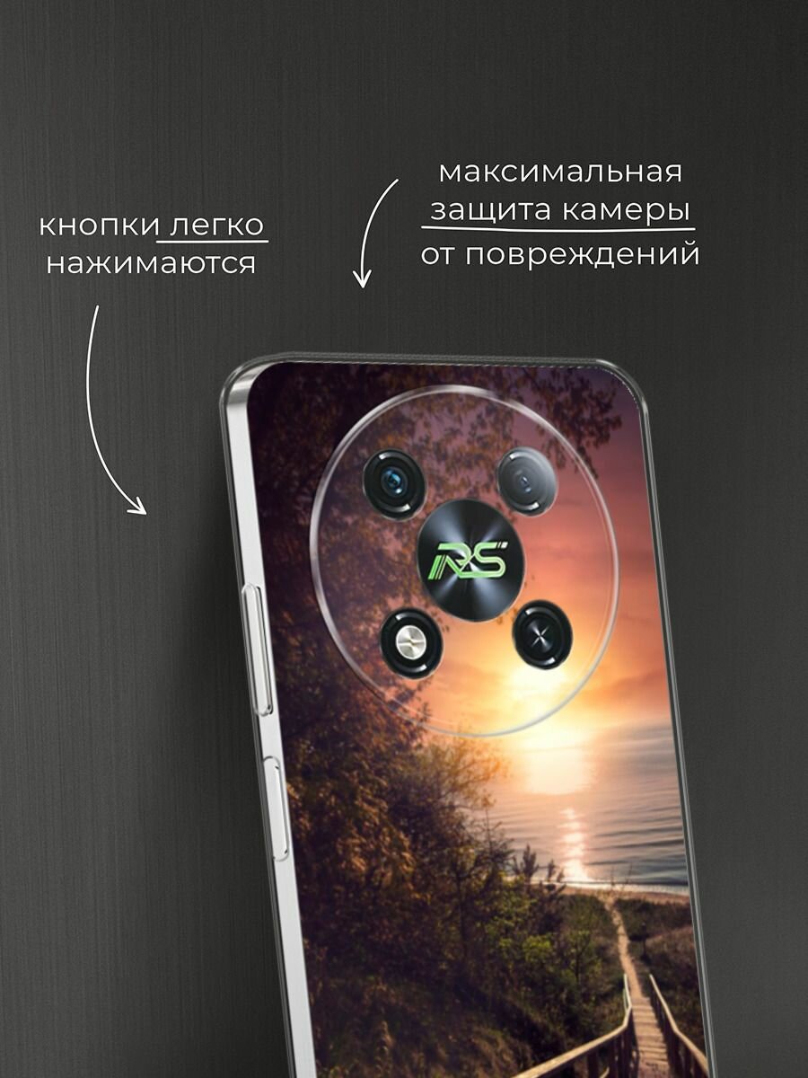Силиконовый чехол на Itel RS4 / Ител РС4 с принтом "Мост у воды" — фото 1