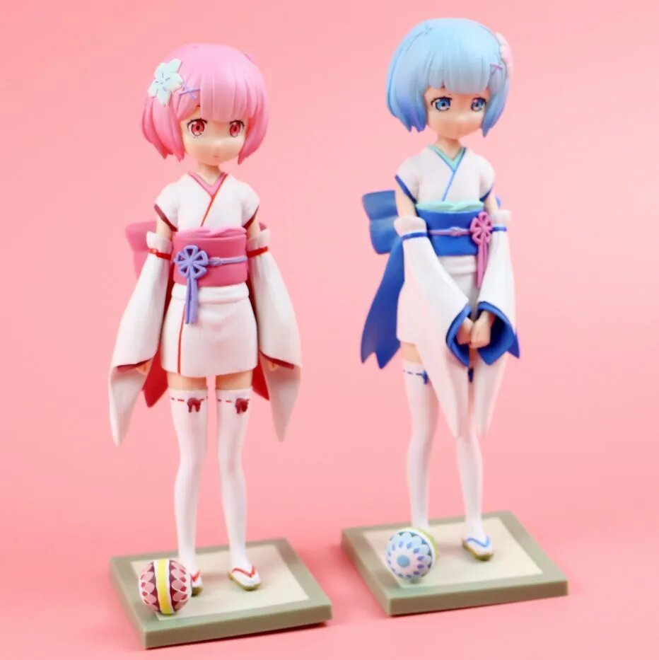 Фигурка аниме Re: ZERO Ram & Rem 18cm Детские фигурки Рам и Рем ABS пластик 2 шт. — фото 1