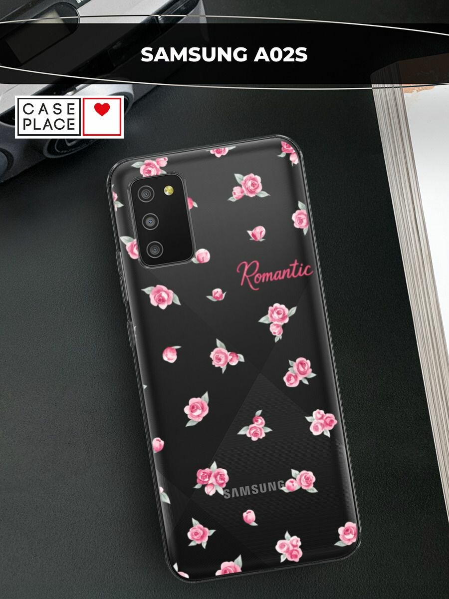 Чехол на Samsung Galaxy A02s / Самсунг Галакси A02s с принтом "Romantic 2", прозрачный