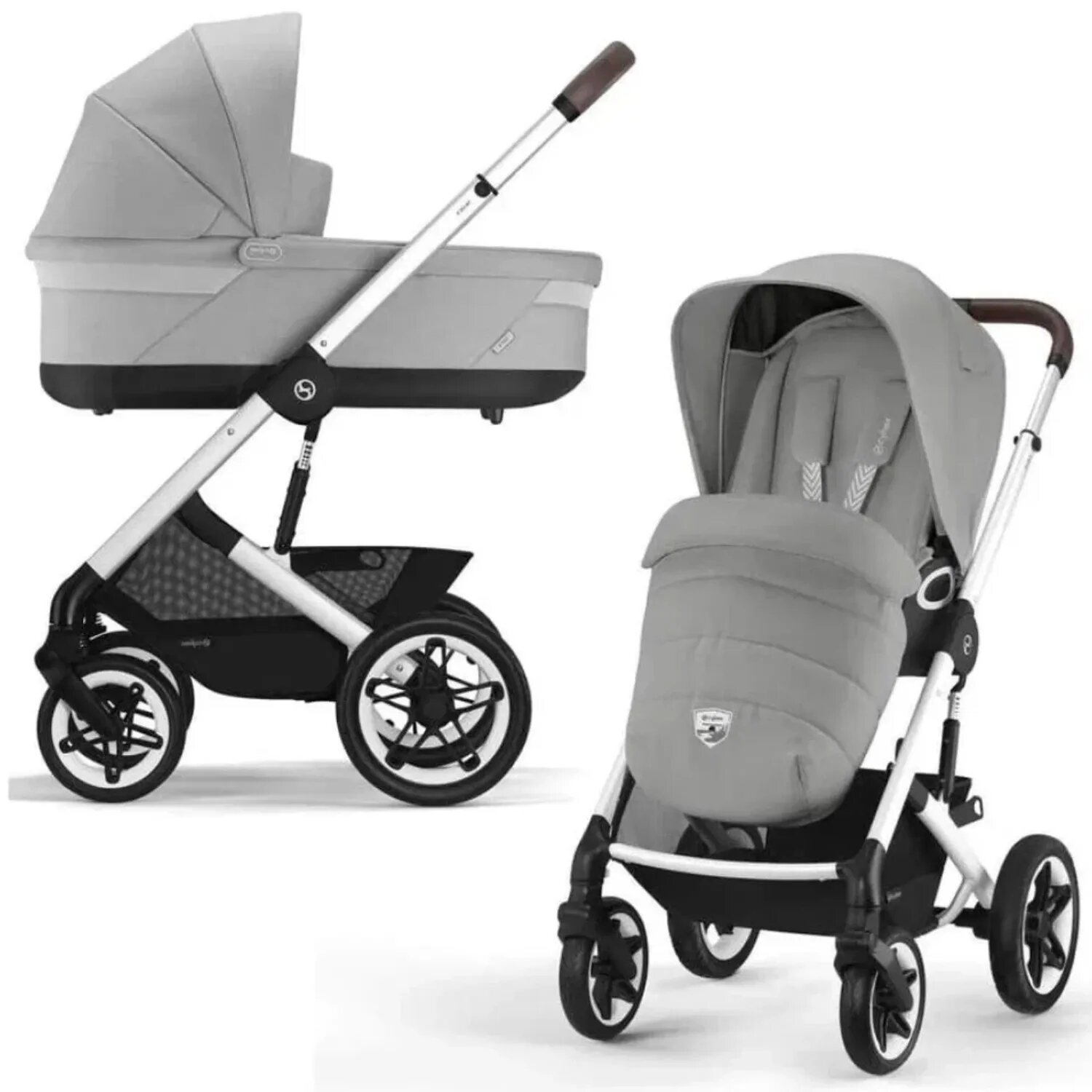Детская Коляска 2в1 Cybex Talos S Lux SLV Stone Grey, с дождевиком