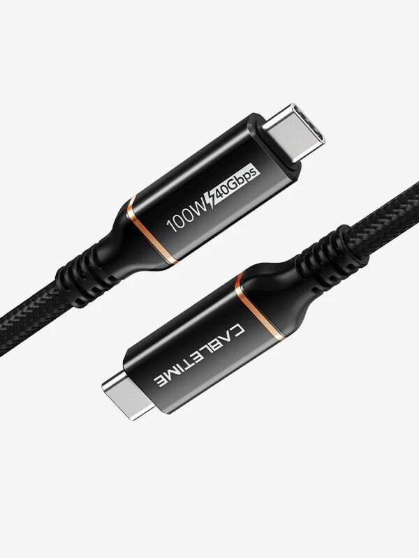 Кабель CABLETIME CU40H, чёрный / Power Delivery / Thunderbolt 4, USB 3.2, USB 3.1