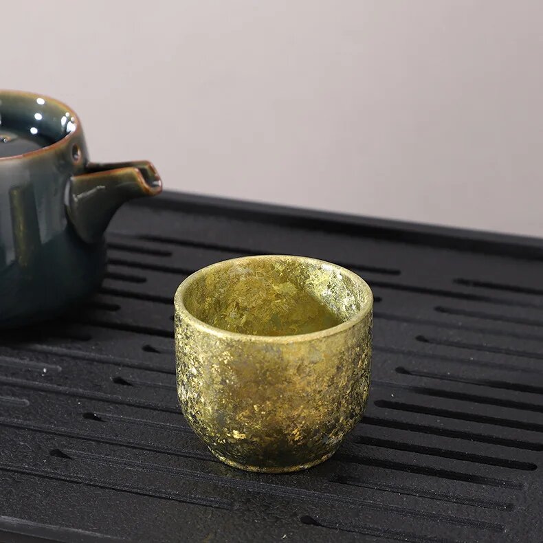 Чашка из чистого титана 100 мл хрустальный цвет, Crystal yellow, 100ml