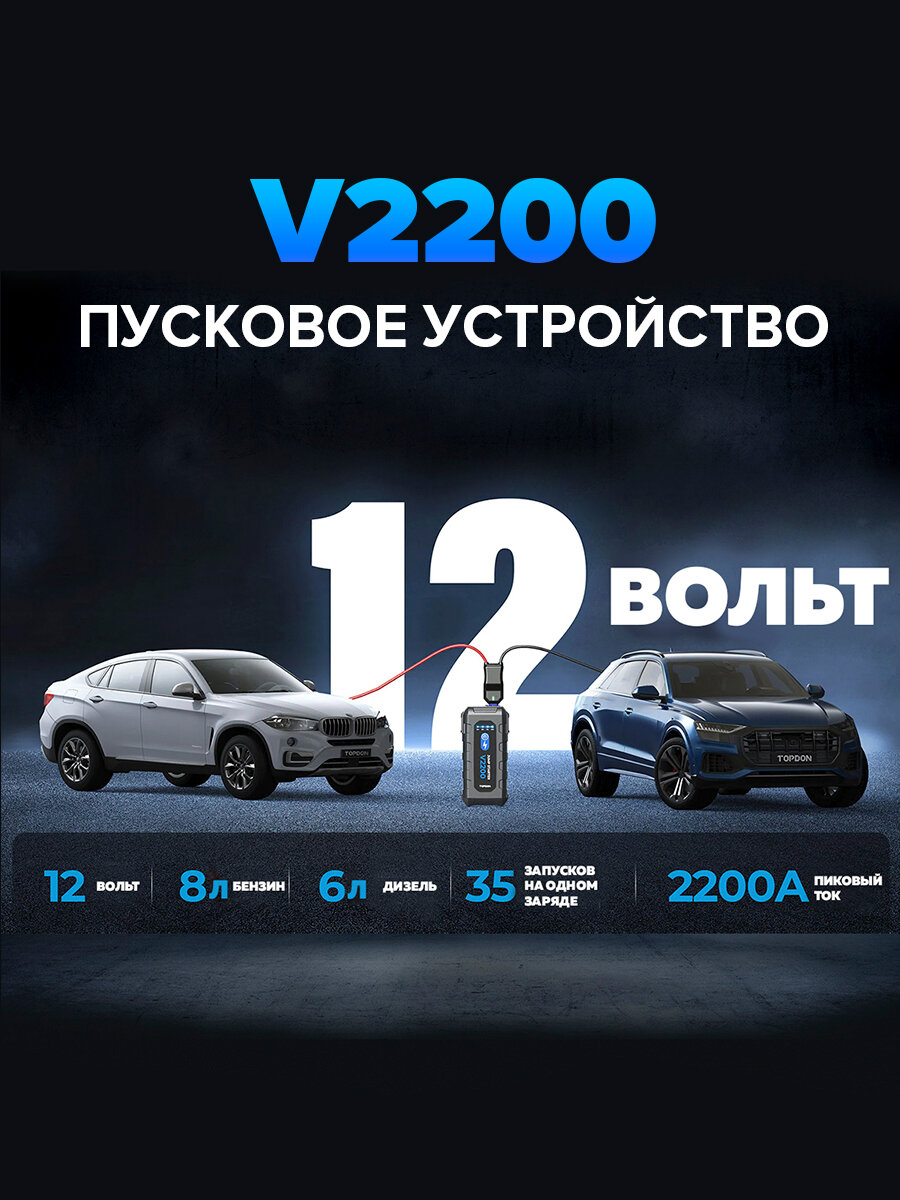 Пусковое устройство TOPDON V2200