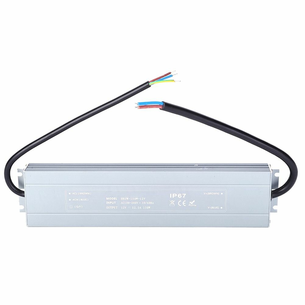 HRUW-150W-12V Светодиодный источник питания 100-264 В переменного тока IP67 Водонепроницаемый светодиодный трансформатор