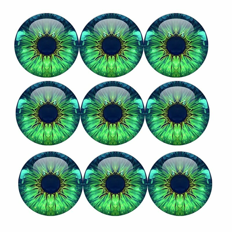 15 пар стеклянных глаз для шитья кукол своими руками, аксессуары для рукоделия, блестящая любовь, кошачий глаз, дракон, глаз динозавра, круглый кабошон