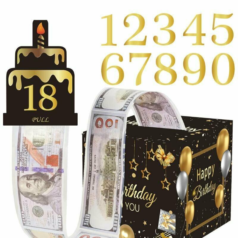 Контейнер для денег с числом blue number cash для фестивалей и вечеринки черный