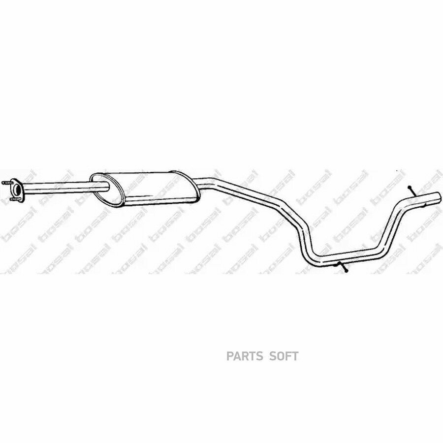 Глушитель FORD Galaxy, Mondeo (07-) передняя часть BOSAL от официального дистрибьютора, BOSAL, артикул 289449