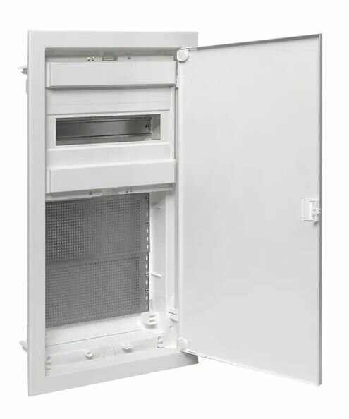 Щит комбинированный встраиваемый (1DIN+2МП) 3 габарит с белой пластиковой дверью IP40 nv-cb-pd-1+2