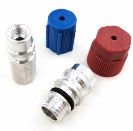 Клапан системы кондиционера (2шт) золотник-ниппель для заправочного порта на линии высокого/низкого давления автомобильного кондиционера Подходит для Polo, Polo Langyi, Jetta, Bora