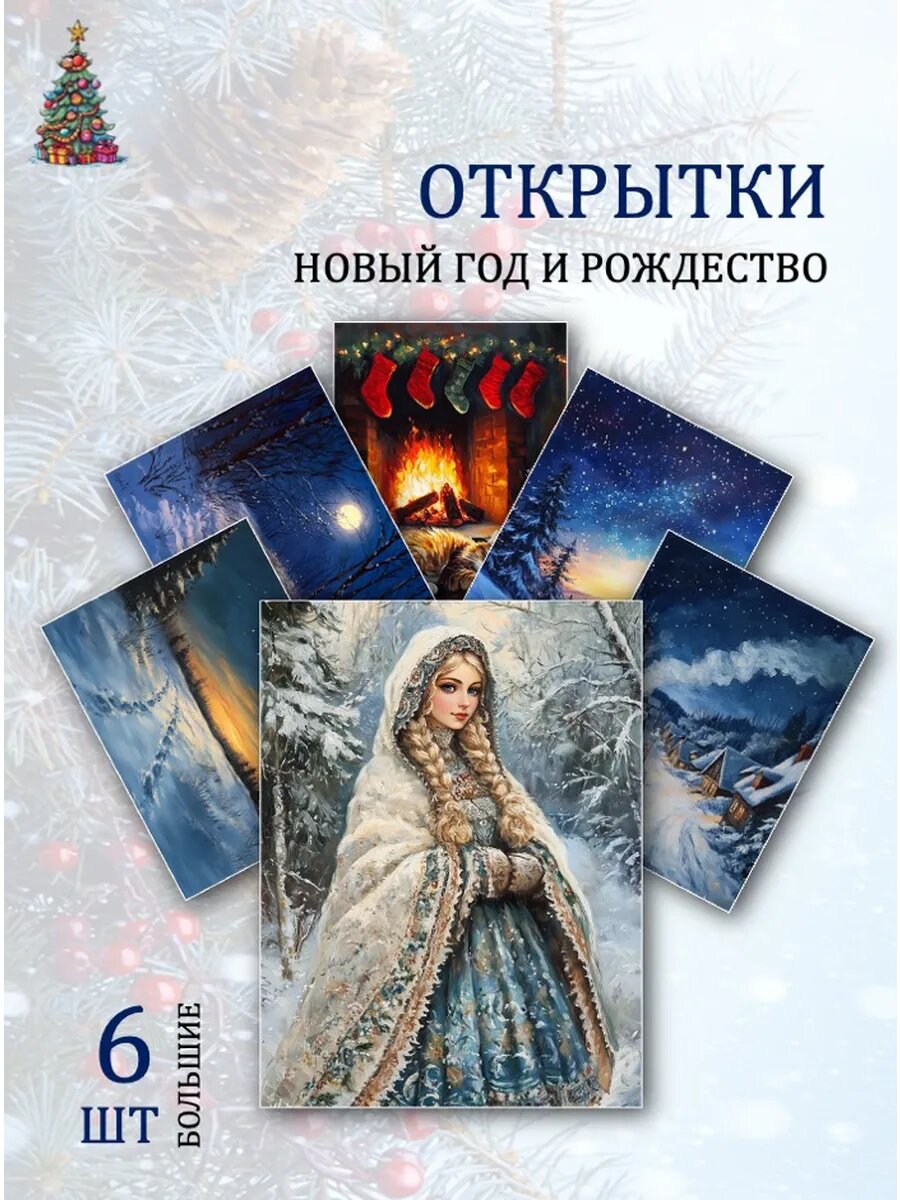 А6 открытки зимняя сказка