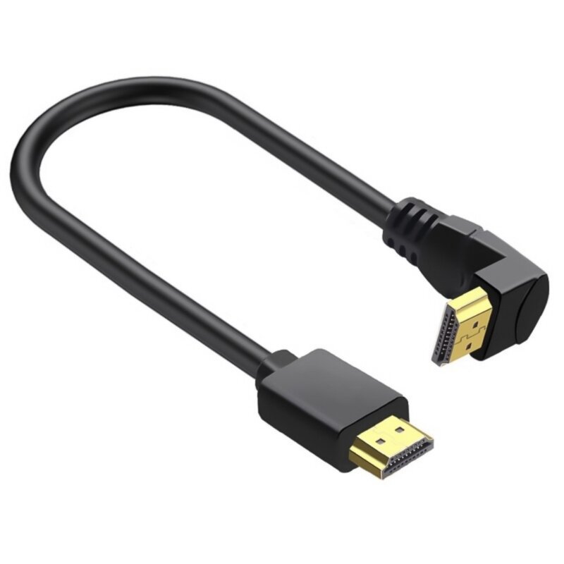 Кабель HDMI2.0 от мужчины к мужчине с углом наклона 90° для видеокабеля HD 4k60 Гц-0,6 метра -загибается вверх