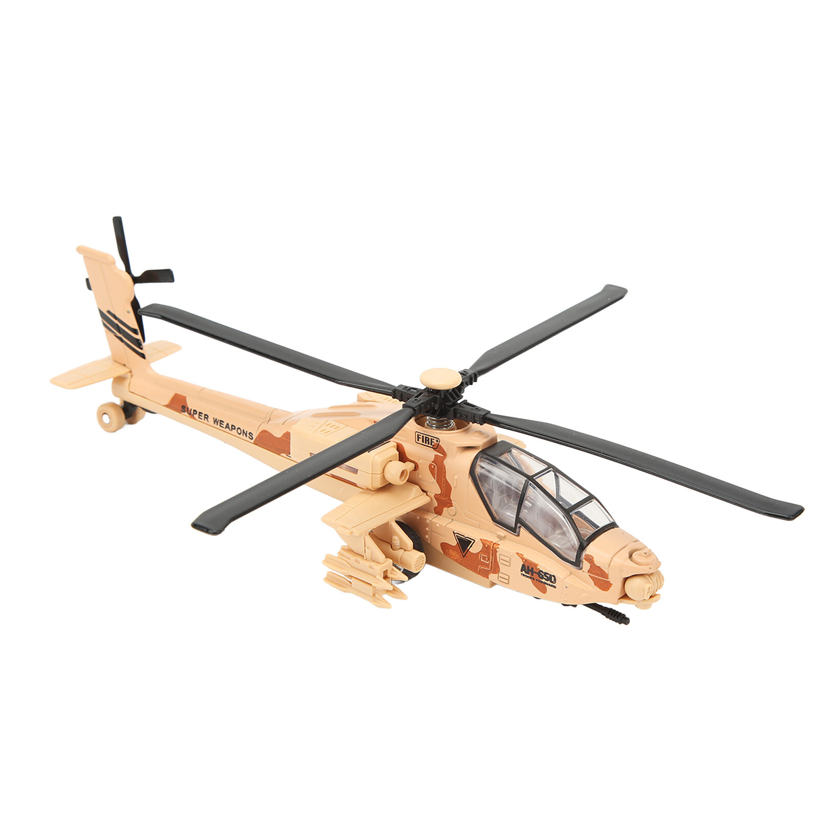 Модель вертолета из сплава, реалистичная, литая, с инерционным механизмом, звуковым и световым эффектом, коллекционная игрушка, желтый цвет.