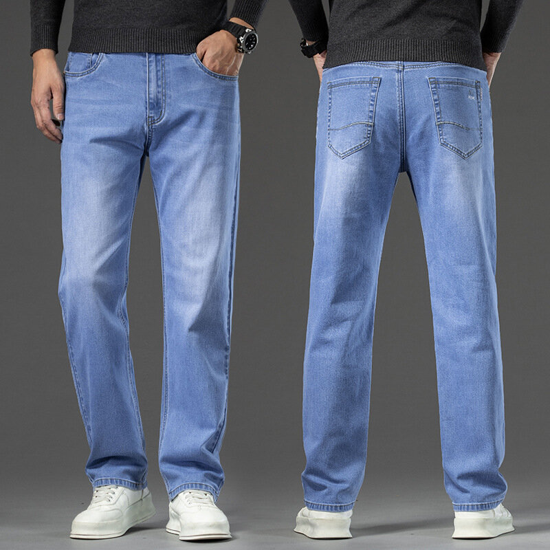 Мужские джинсы Чистый цвет / прямые B1, LI Mall талии_29