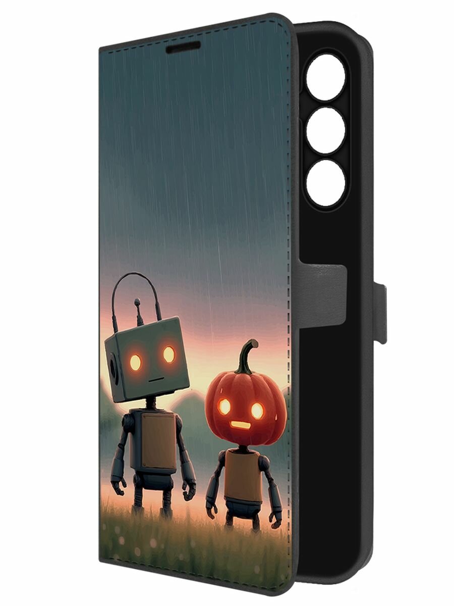 Чехол-книжка Krutoff Eco Book для Samsung Galaxy A16 (A165/A166) Кенты (черный)
