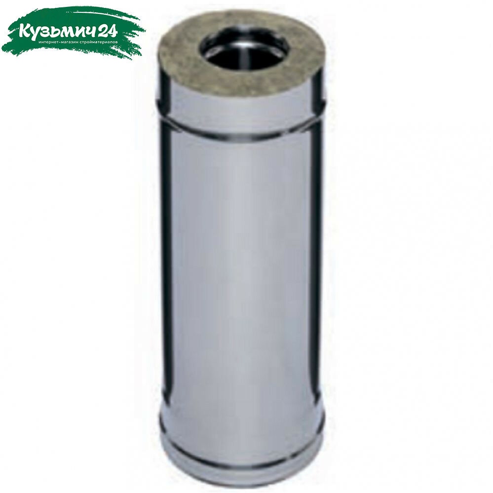 Труба для дымохода Ferrum d 130x200 мм, сталь 0.5 мм, сэндвич-конструкция, длина 0.5 м, 1 шт.