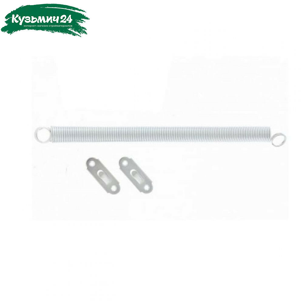 Пружина дверная возвратная, D 18.5 мм, L-300 мм, с креплением, оцинкованная