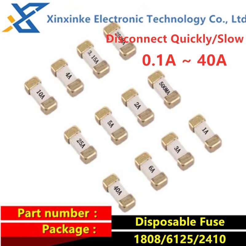 Одноразовые предохранители Xinxinke Quickly 0.5A, 50 шт.