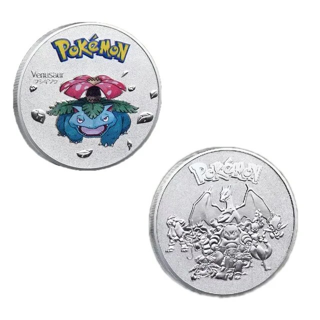 Позолоченные памятные монеты из аниме «Покемон», памятные монеты по играм, золотые монеты «Пикачу», «Мьюту», «Чаризард», игровые коллекционные предметы, детские подарки.