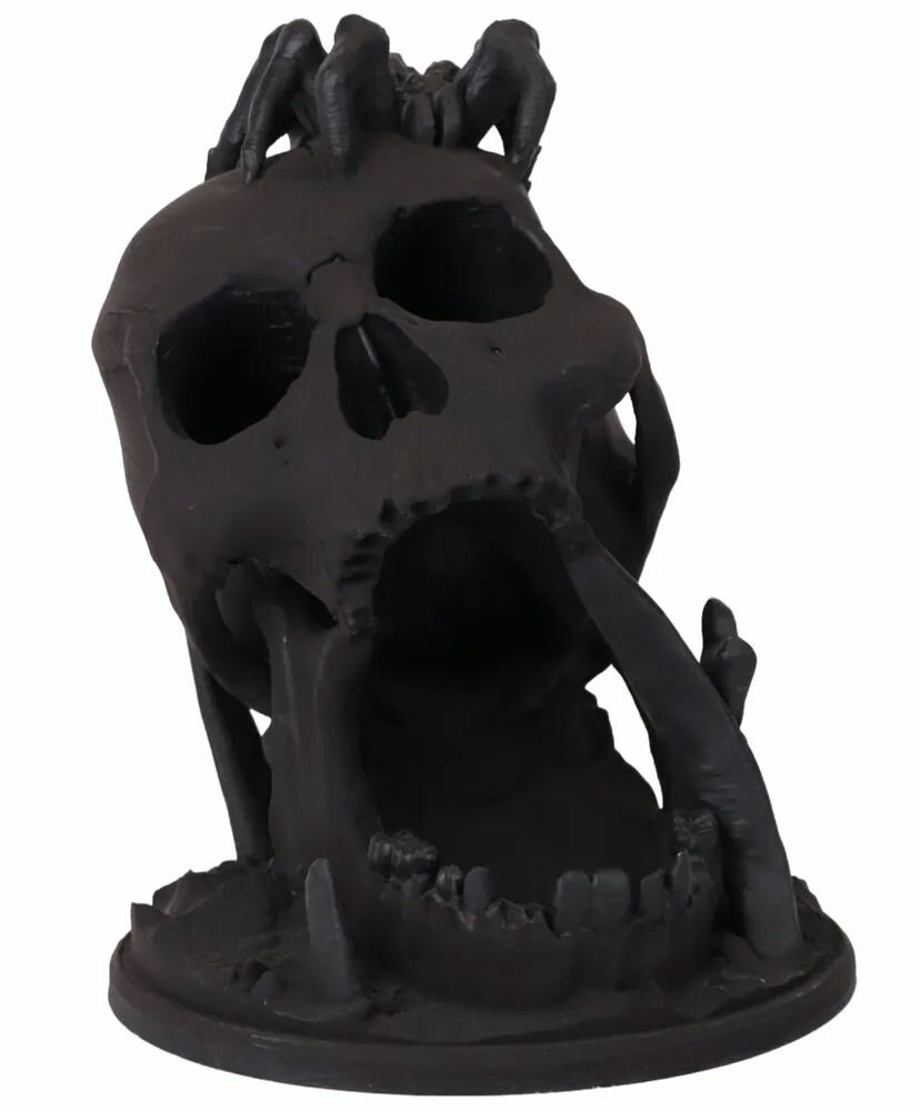 Череп с пауком, цвет черный / Башня для кубиков DnD и дайсов настольных игр