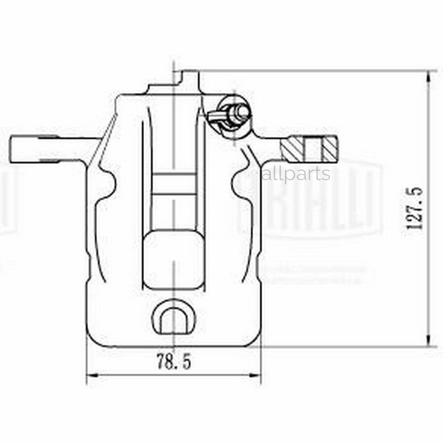 TRIALLI CF 202801 Суппорт торм. для а/м Hyundai Santa Fe (00-)/Trajet (00-) зад. лев. d=38мм (CF 202801)