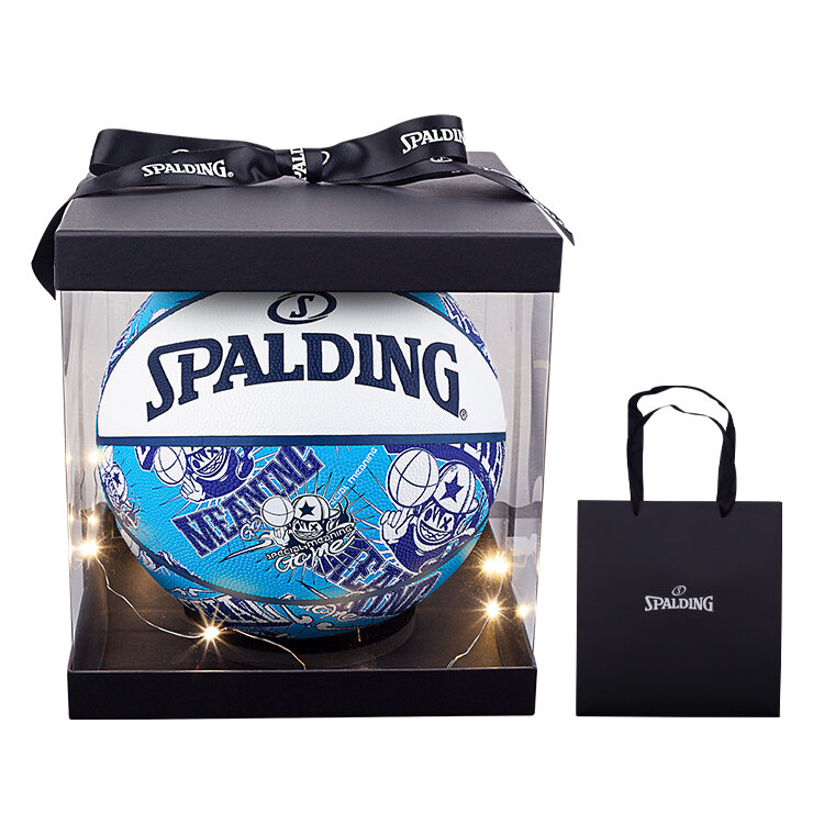 Баскетбольный мяч унисекс SPALDING Kid Series тренировочный, синий, размер 7, влагопоглощающая кожа,