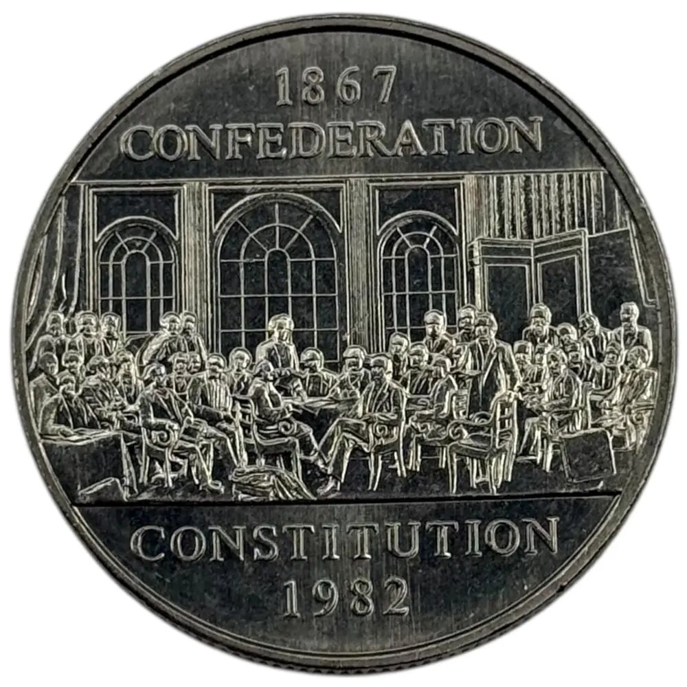 Канада 1 доллар 1982 г. (Законы о Конституции 1867 и 1982 гг.)