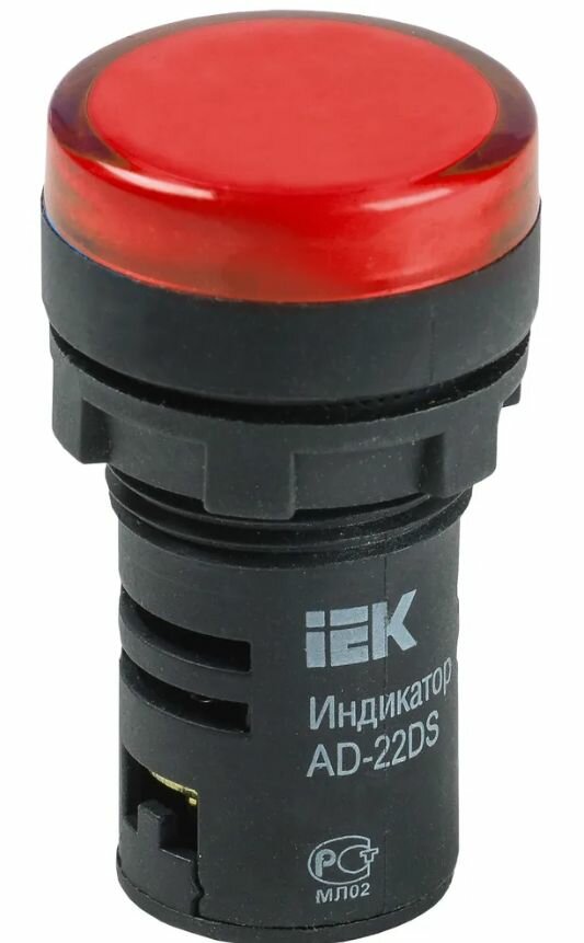 Лампа (3шт)светосигнальная AD22DS d22мм 24В AC/DC красная