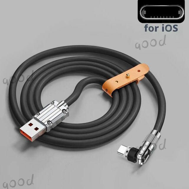 120w6a силиконовый магнитный зарядный кабель lightning type с micro usb поворот на 540 градусов магнитная быстрая зарядка супер прочный подходит для iphone android планшета камеры 1.2m 1.8m