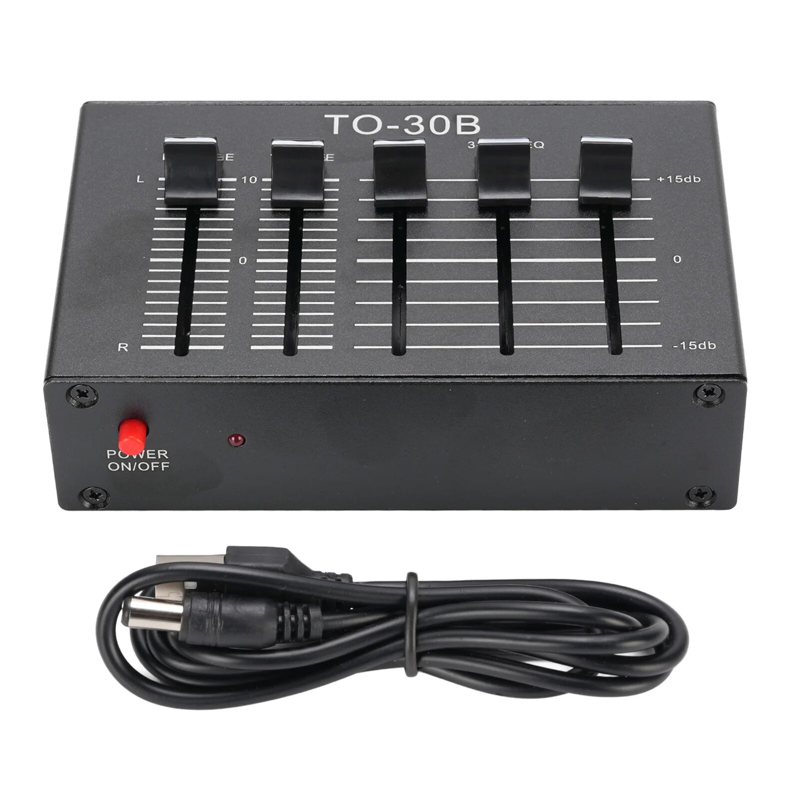 Qiilu Цифровой фонокорректор 3-полосный эквалайзер