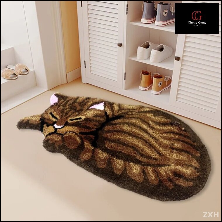 Эксклюзивный полиэстеровый ковер кот 3D антискользящий