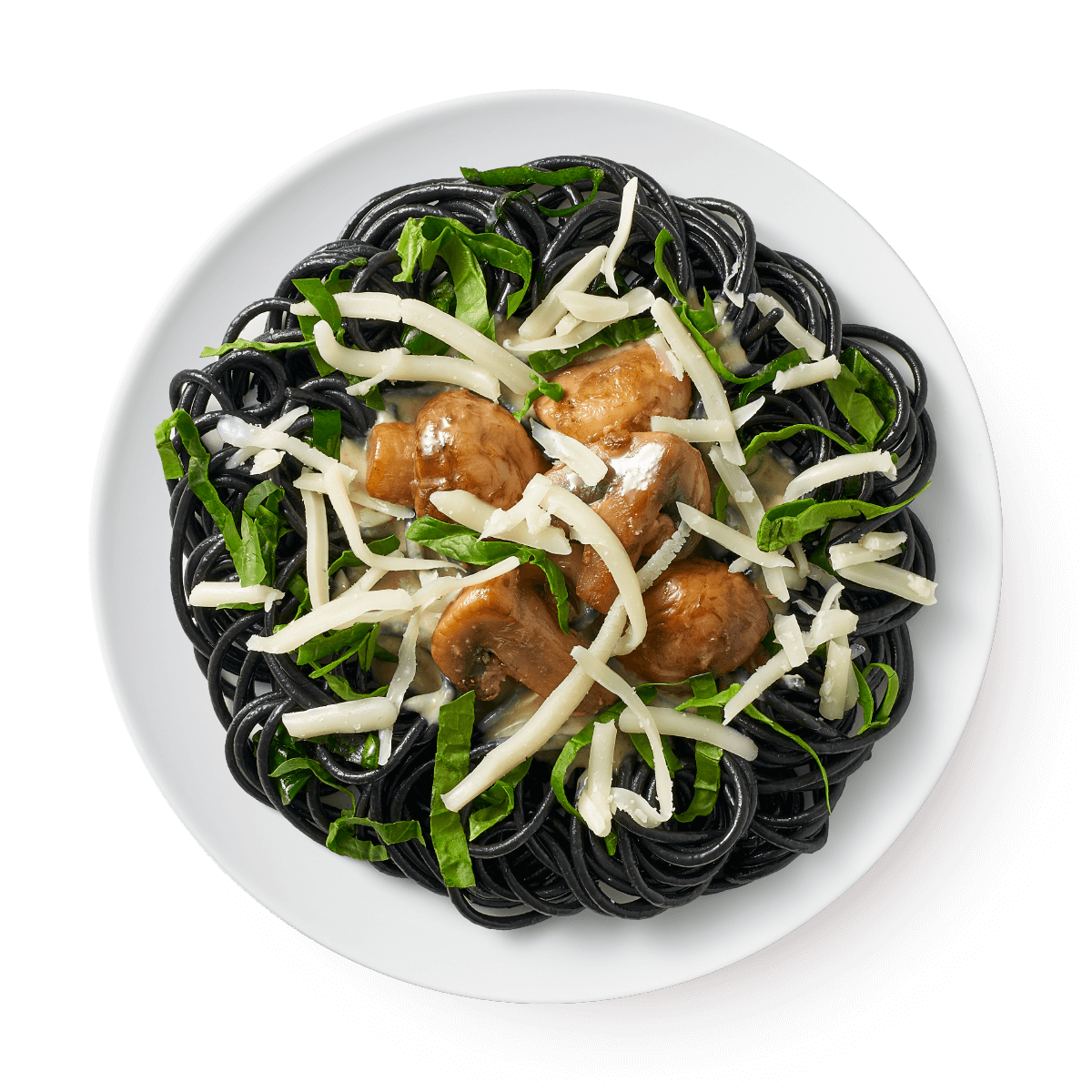 Спагетти "Creative Kitchen" с грибами и шпинатом, пластиковый контейнер, 180 г