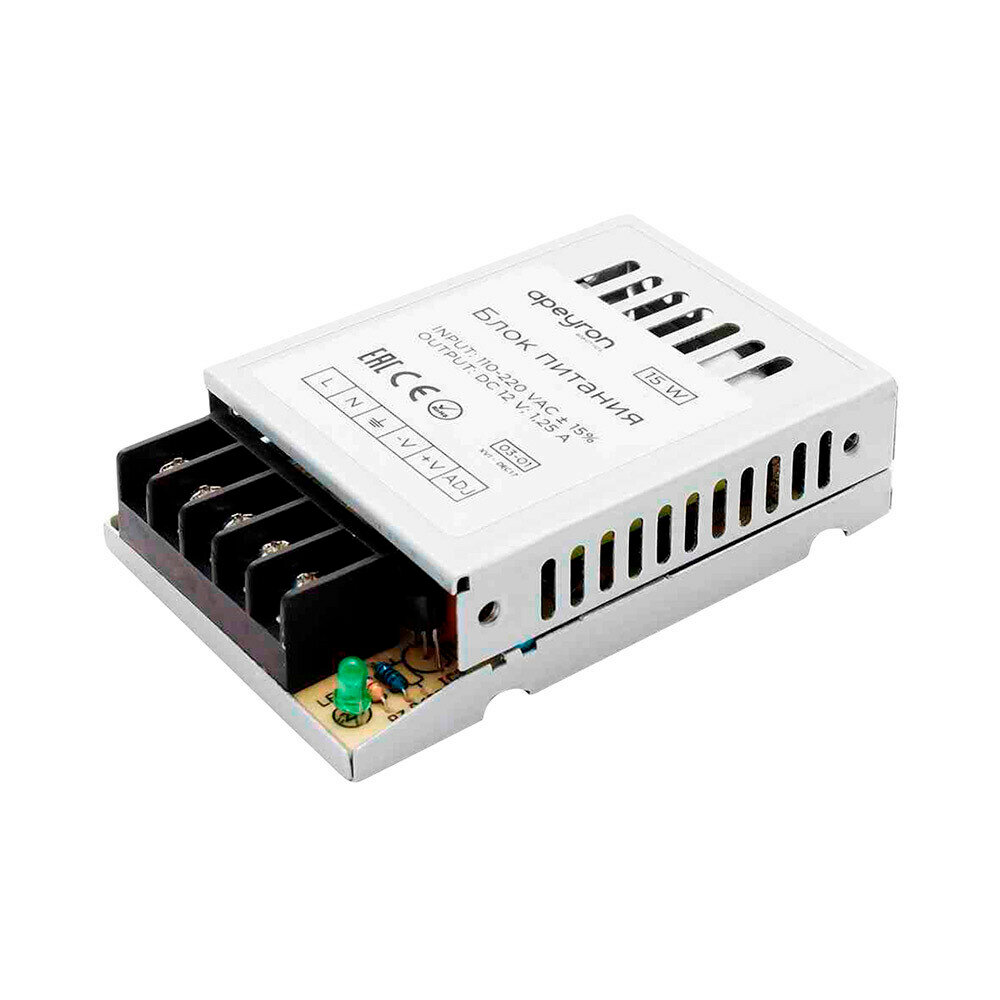 Блок питания для светодиодной ленты Apeyron 220/12 В 15 Вт IP20 03-01