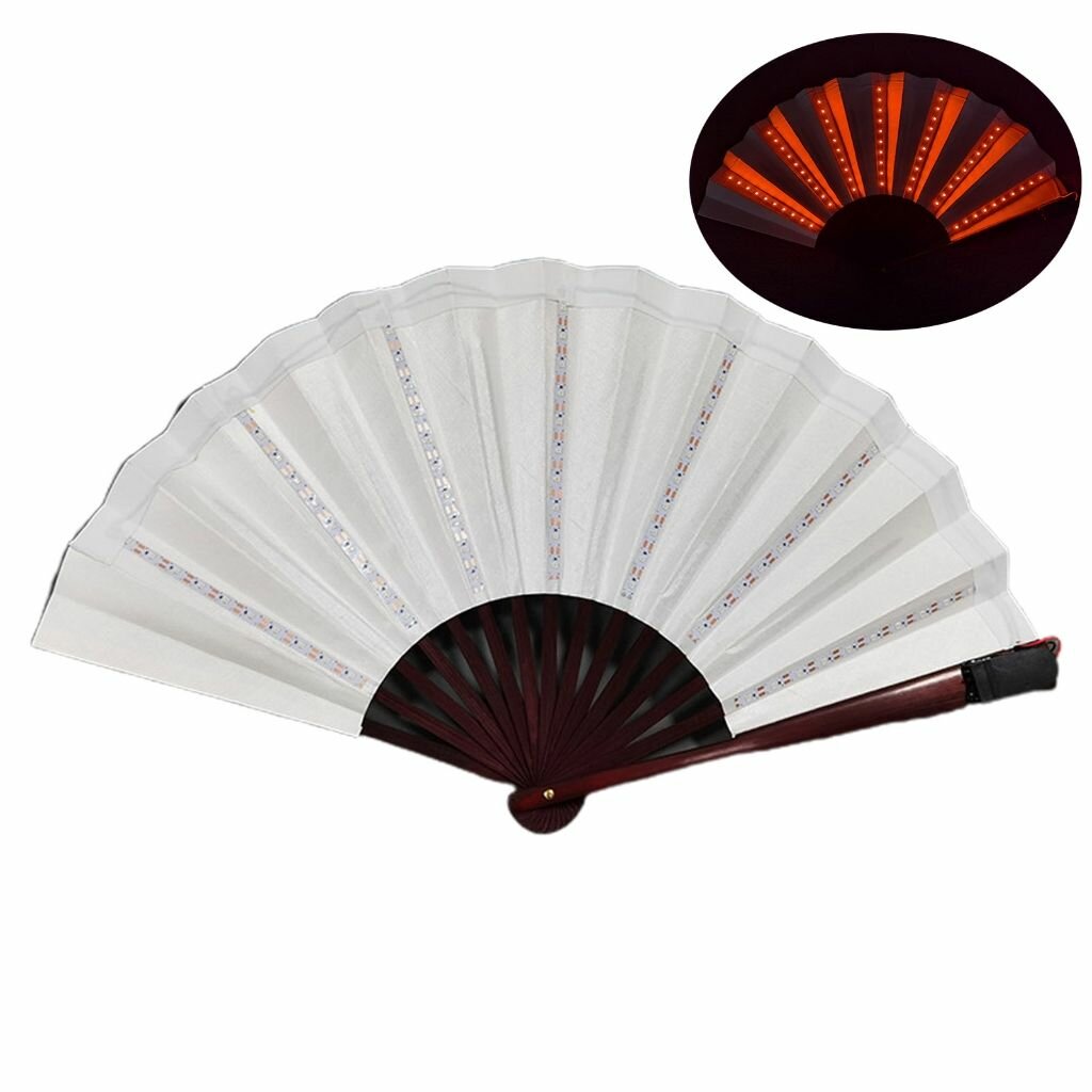 Креативный светодиодный мигающий ручной веер на Хэллоуин-Светящиеся складные украшения