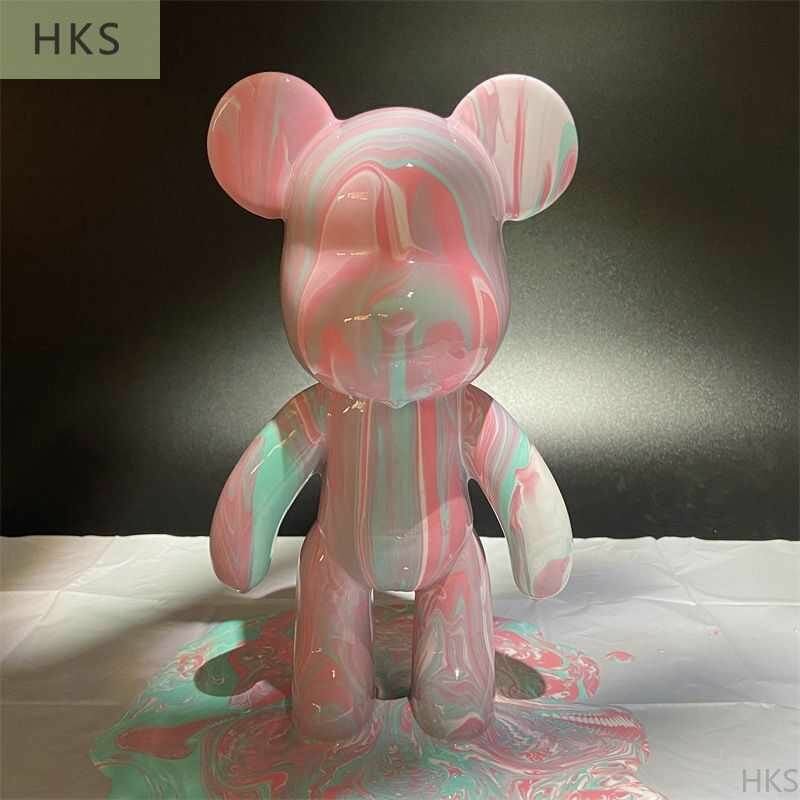 Набор для творчества мишка с красками Bearbrick fluid art 33 смHKS